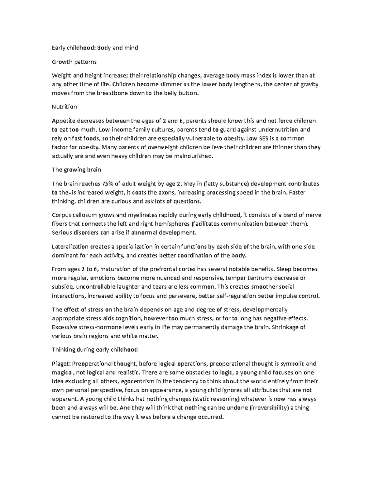 Early childhood - everything you need to know from child birth to the ...