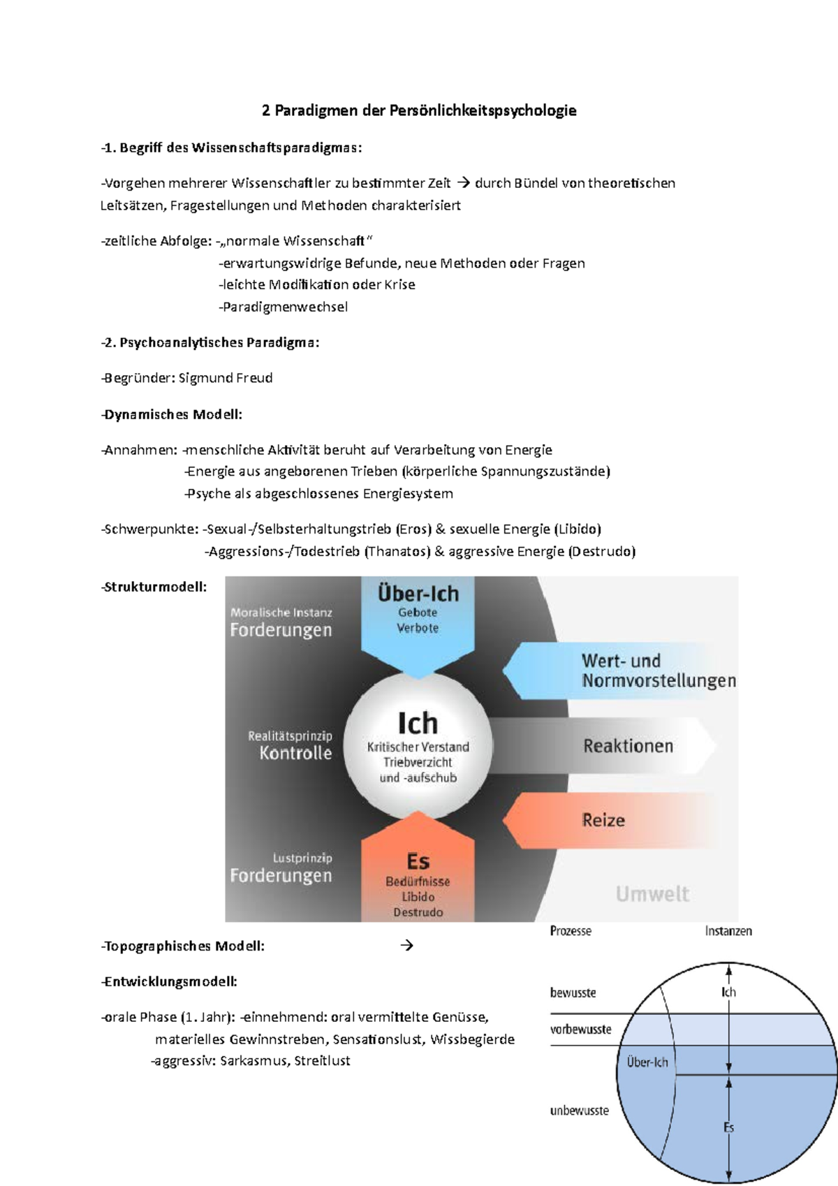 2 Paradigmen der Persönlichkeitspsychologie (Pers Psy) - 2 Paradigmen ...