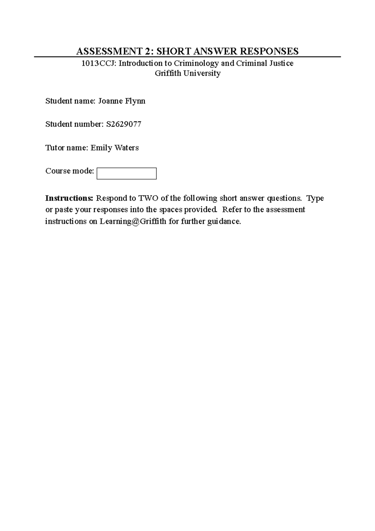 1013CCJ - Assessment 2 - Short Answer Template - ASSESSMENT 2: SHORT ...