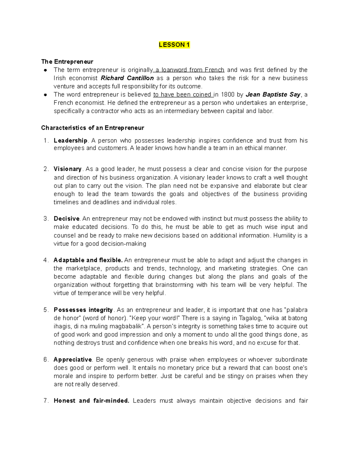 Busethics Reviewer - LESSONS OF BUSINESS ETHICS - LESSON 1 The ...