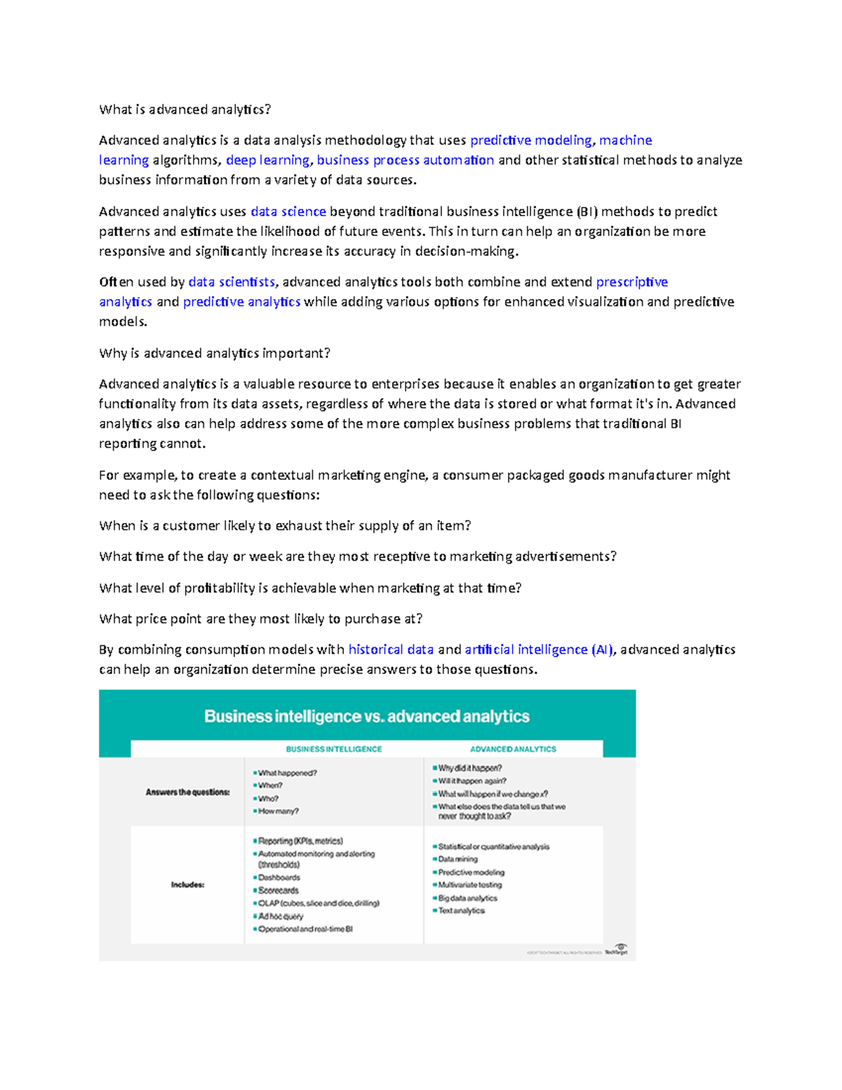 What is advanced analytics - What is advanced analytics? Advanced ...