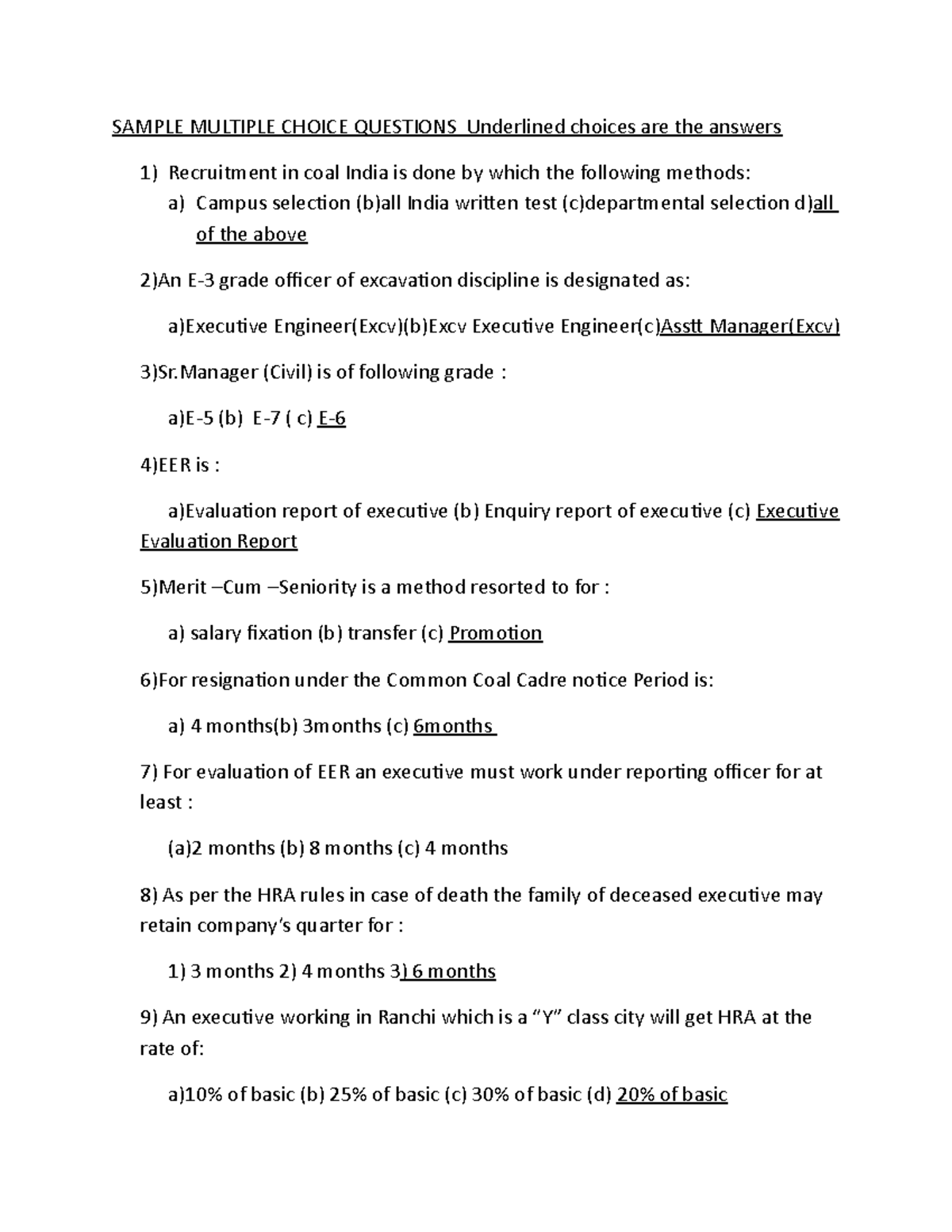 Sample multiple choice questions - SAMPLE MULTIPLE CHOICE QUESTIONS ...