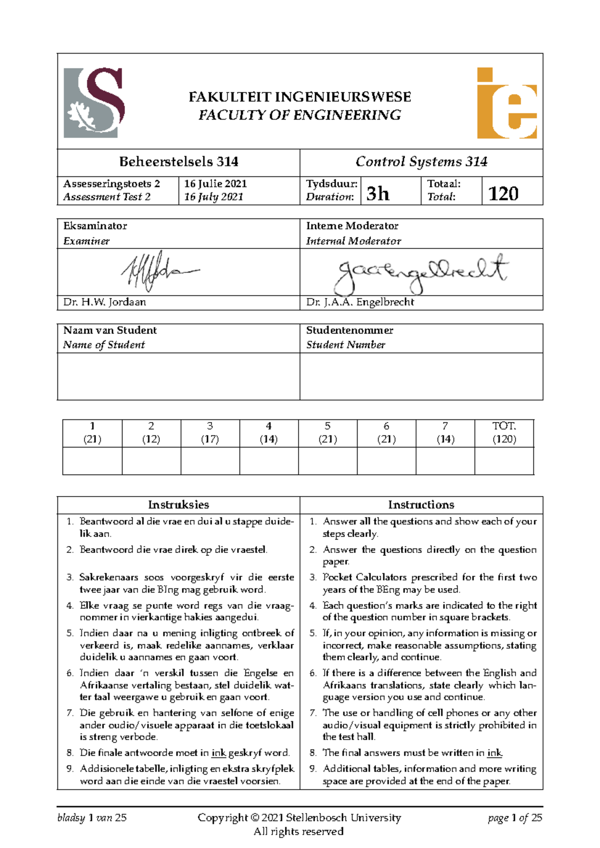 CS314-2021-A2 - FAKULTEIT INGENIEURSWESE FACULTY OF ENGINEERING ...
