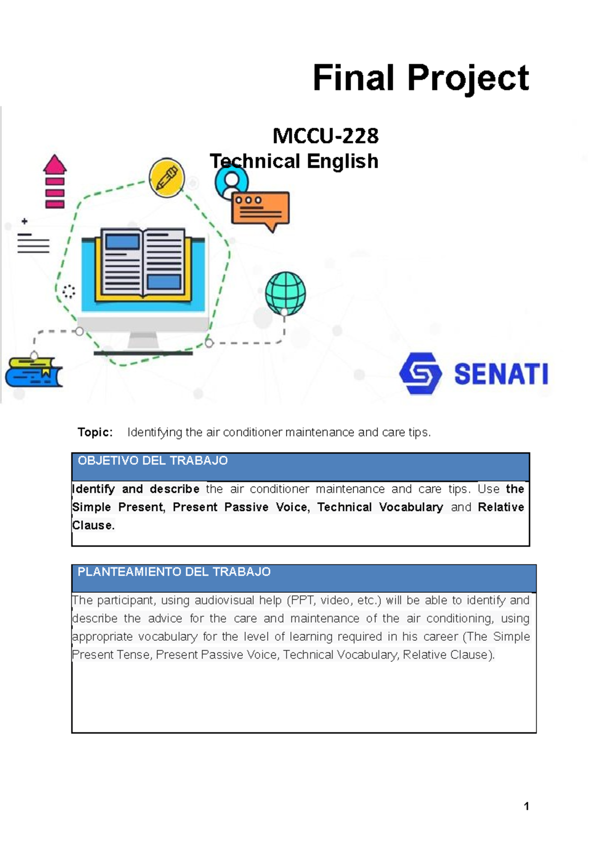 MCCU 228 Trabajo Final - tr1 ingles - MCCU- Technical English Final ...