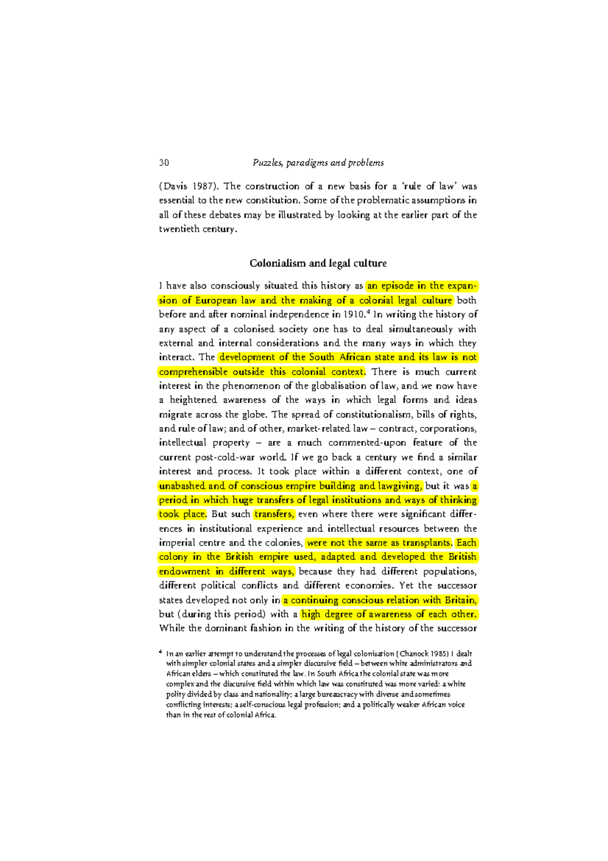 5. Chanock Lecture 3 - (Davis 1987). The construction of a new basis ...