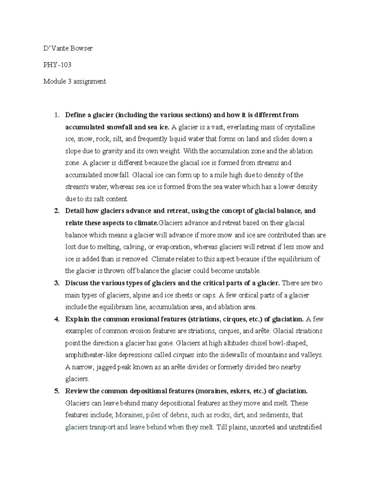 Mod 3 Assgnmnt - Module 3 assignment - D’Vante Bowser PHY- Module 3 ...