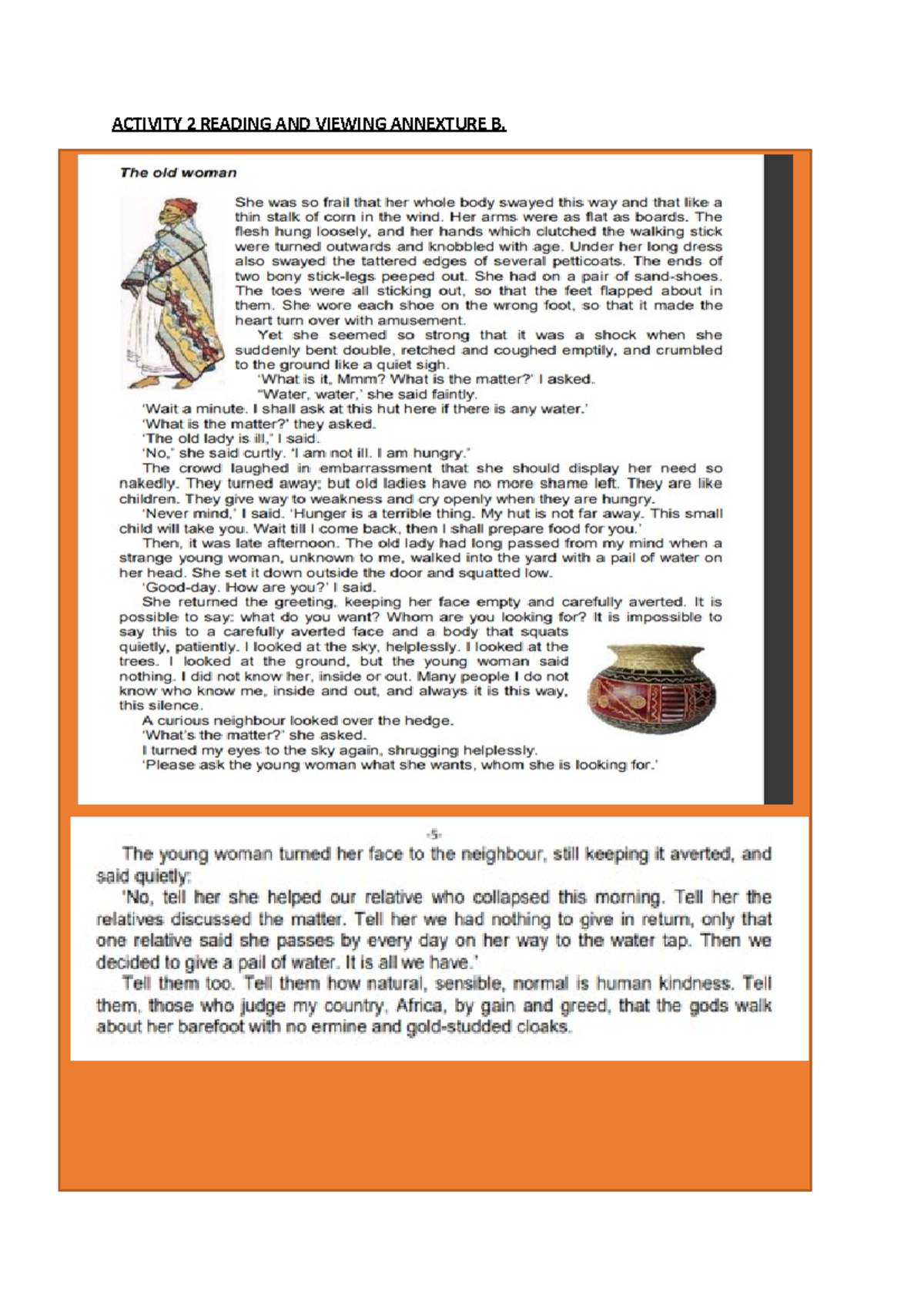 Activity 2 English POE - ACTIVITY 2 READING AND VIEWING ANNEXTURE B ...