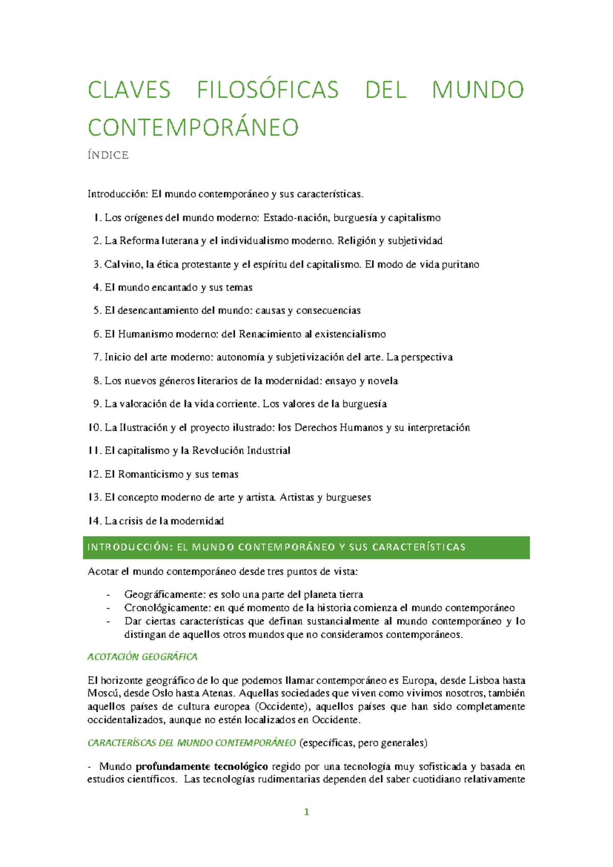 Comentario filosófico - CLAVES FILOSÓFICAS DEL MUNDO CONTEMPORÁNEO ...