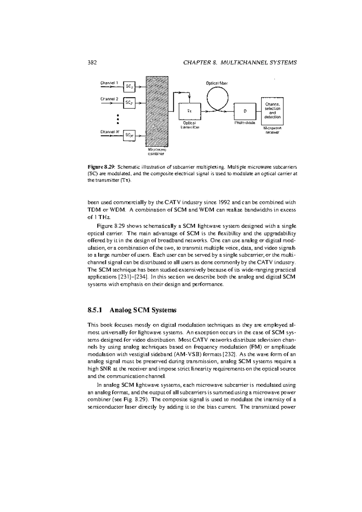 Fiber-Optic Communication Systems (77) - 382 CHAPTER 8. MULTICHANNEL ...
