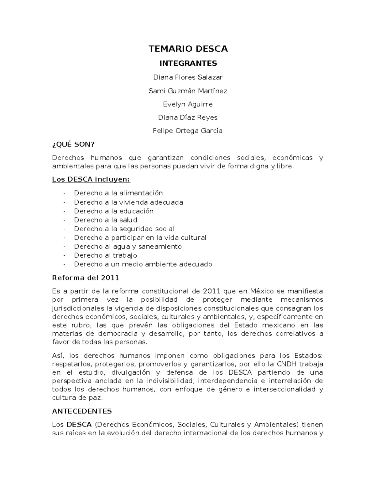 Temario Desca - TEMARIO DESCA INTEGRANTES Diana Flores Salazar Sami ...