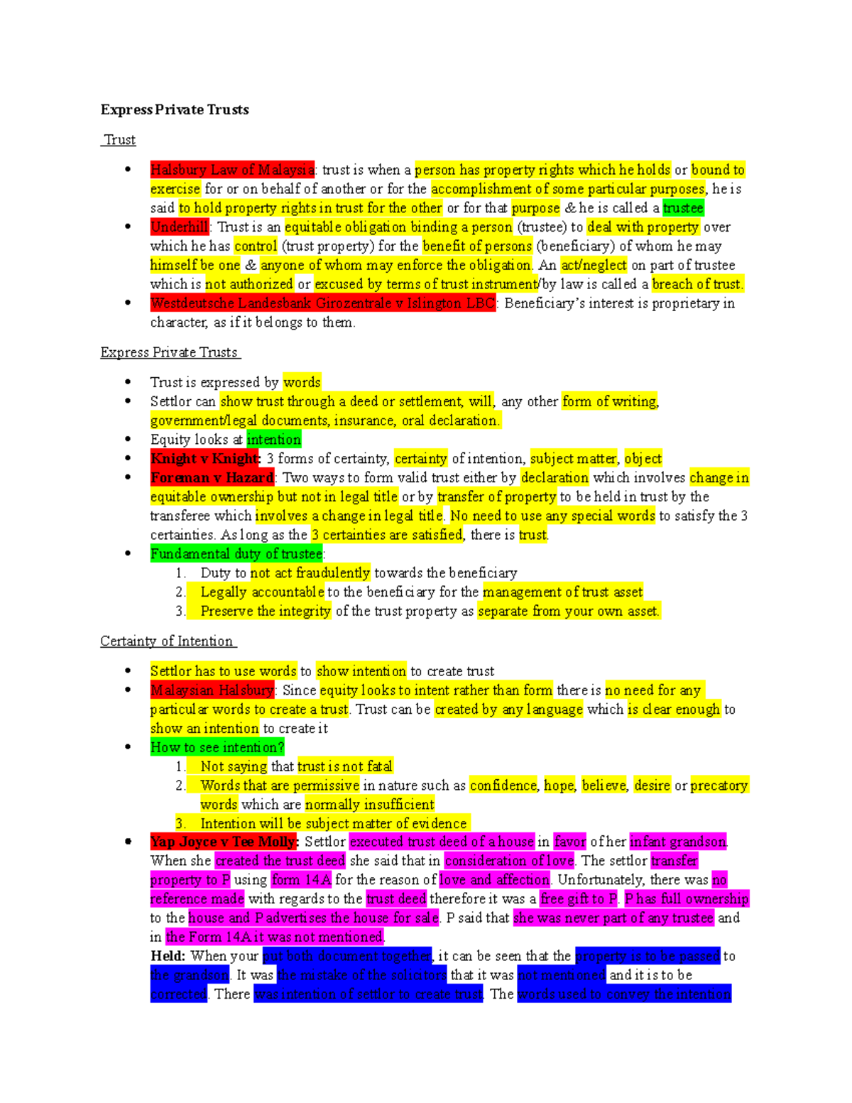 Express Private Trusts - Express Private Trusts Trust Halsbury Law of ...