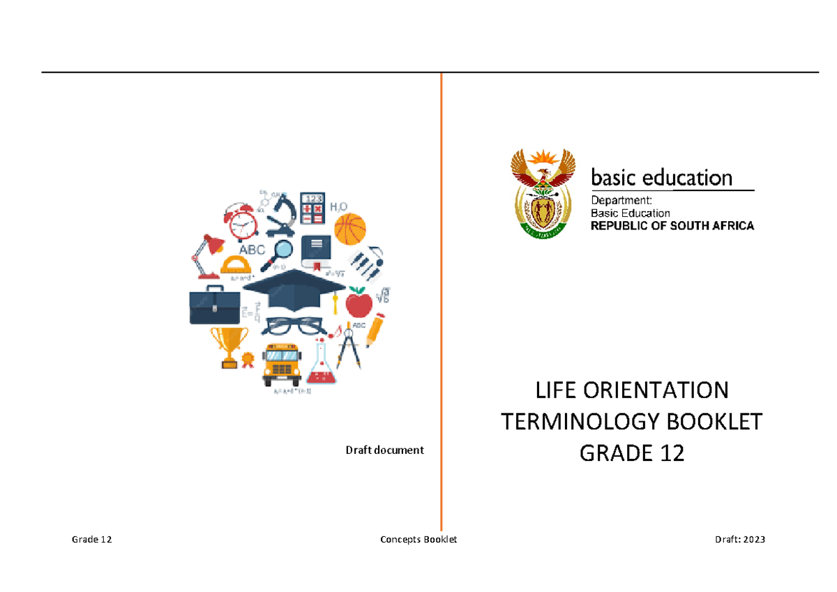 Concepts Booklet GR 12 - Grade 12 Concepts Booklet Draft: 2023 LIFE ...
