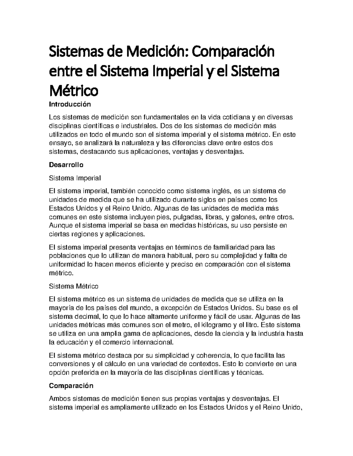 Sistemas de Medición - Sistemas de Medición: Comparación entre el ...
