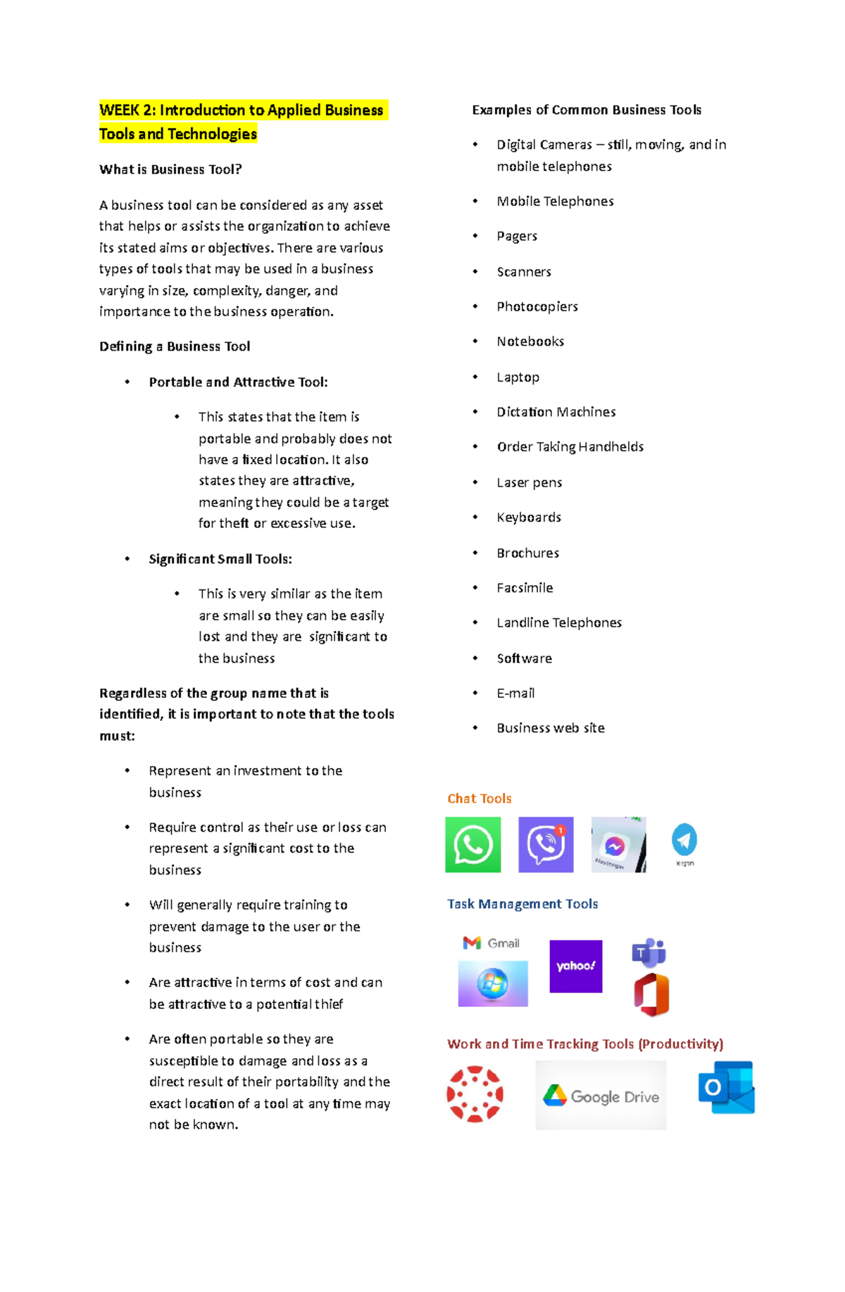 ABTT Reviewer Prelim - dgd - WEEK 2: Introduction to Applied Business ...
