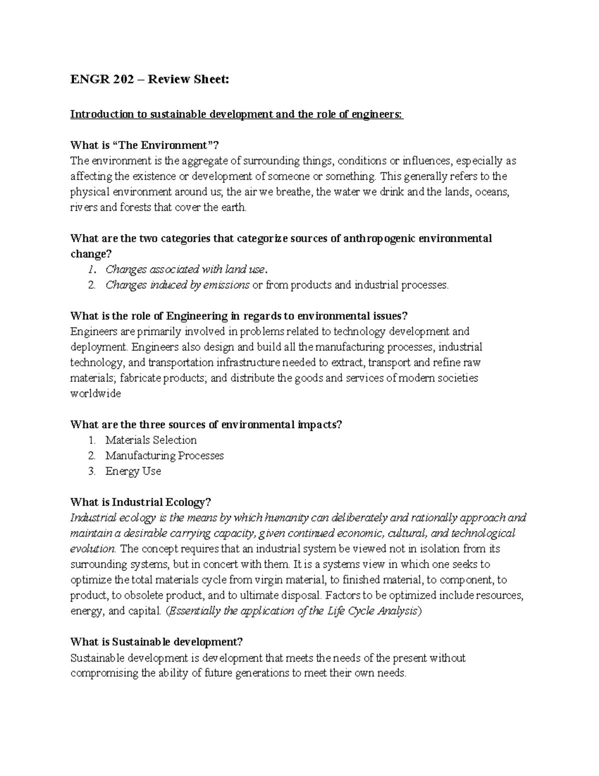 202-Summary - Summary Sustainable Development and Environmental ...