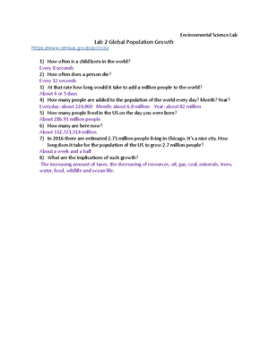Lab 5 enviro - Environmental lab Lab 5 The Atmosphere Describe the ...