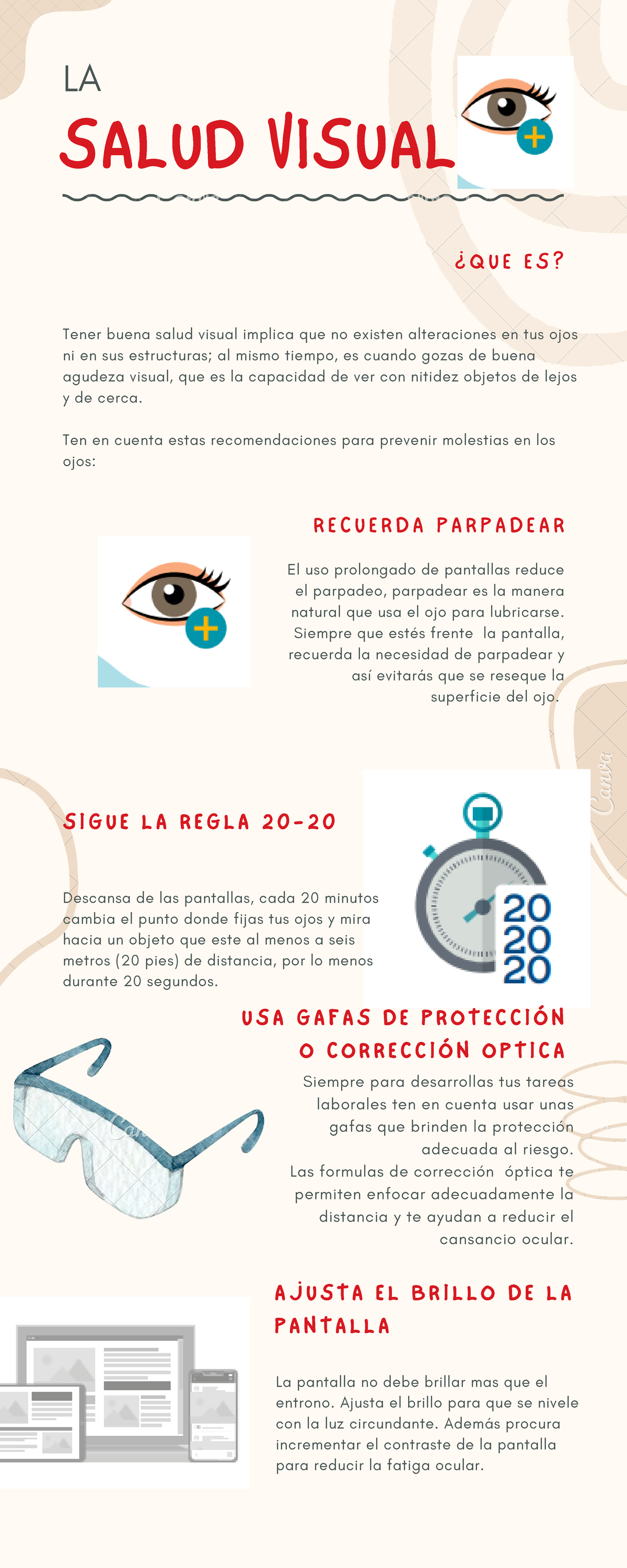 Infografia Salud Visual - SALUD VISUAL LA S I G U E L A R E G L A 2 0 ...