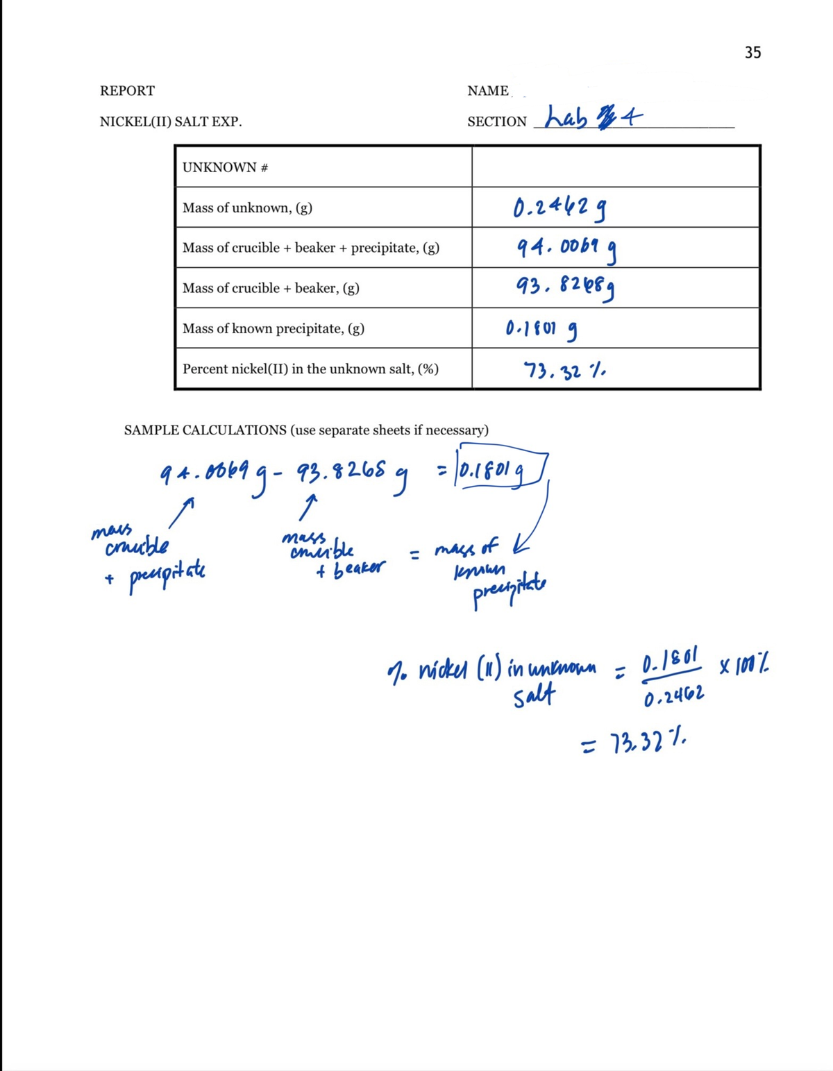 Lab 4 - General Chemistry-Professor Papazyan - Studocu