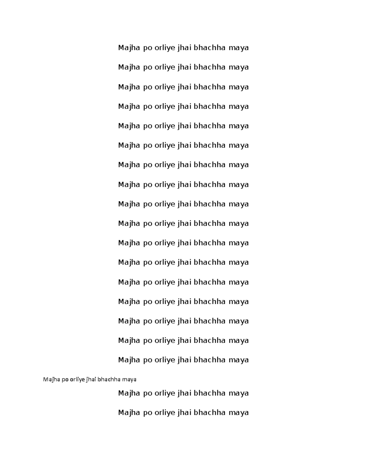 Majha po orliye jhai bhachha maya - Studocu