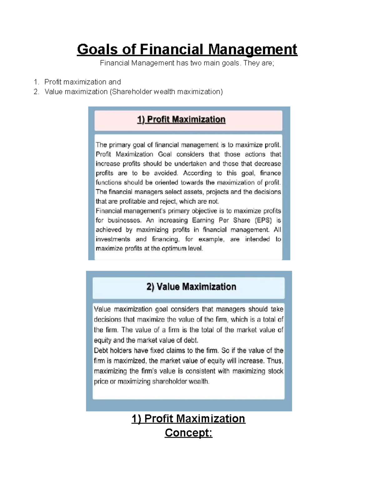 Goals of Financial Management Growth - Goals of Financial Management ...