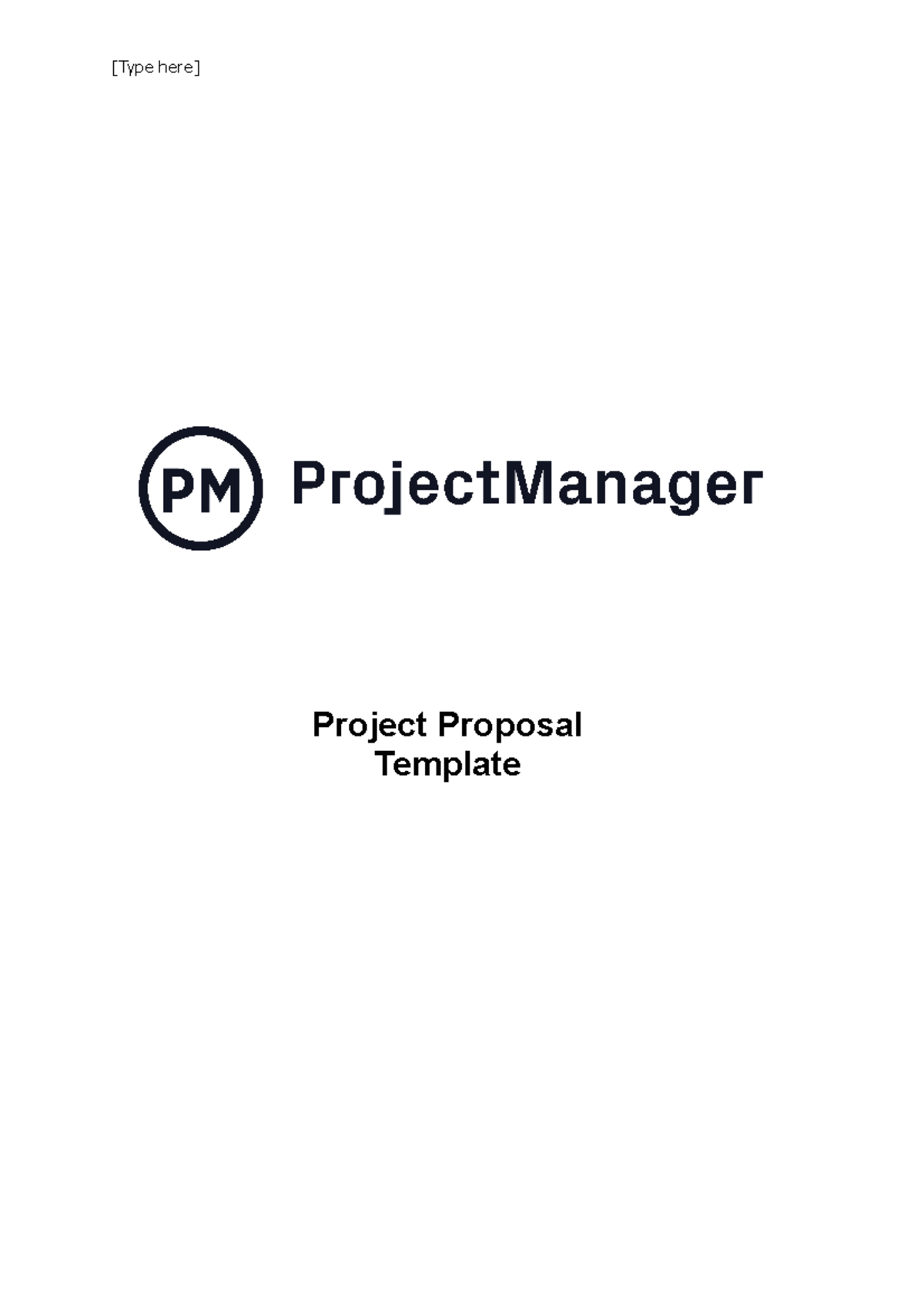 Project Manager Project Proposal Template ND - [Type here] Project ...