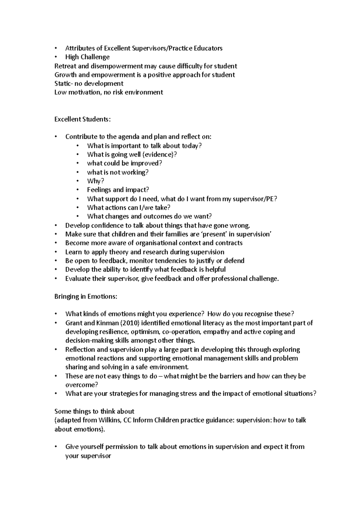 Attributes of Excellent Supervisors - Attributes of Excellent ...