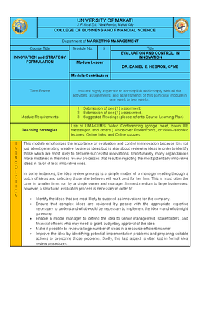 COT-1-Narrative - COT Narrative - Narrative Report COT 1 November 9 ...