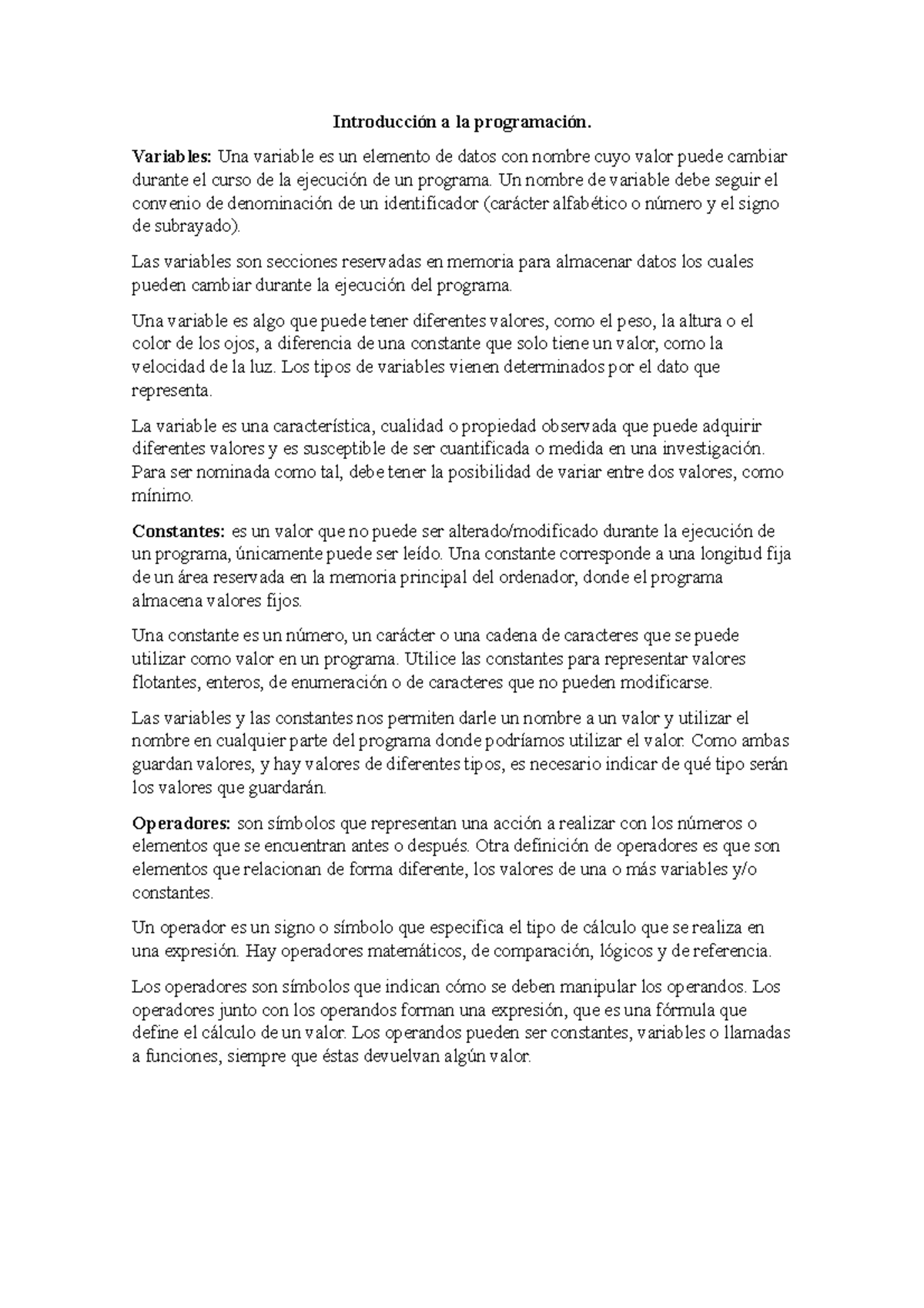 (tarea) Int. a la programación - Introducción a la programación ...