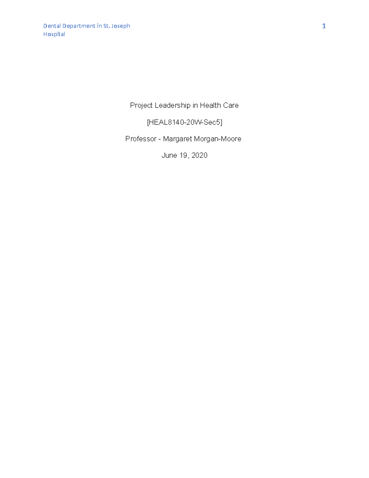 Project Proposal Reflection guyguhu - Dental Department in St. Joseph ...