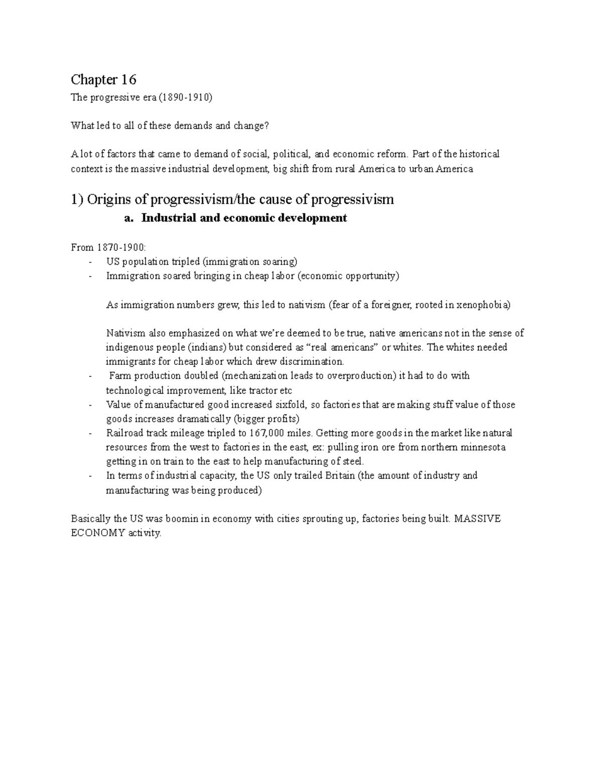 Chapter 16 - The progressive era - Chapter 16 The progressive era (1890 ...