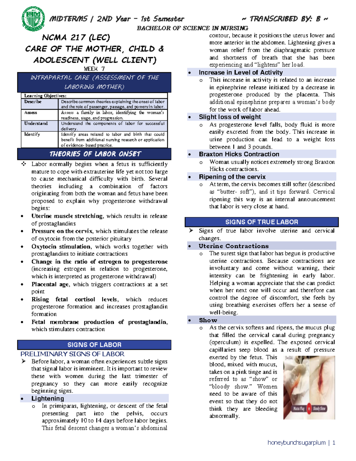 Up to week 11 ppt source only NCMA 217 LEC - MIDTERMS | 2 ND Year – 1 ...