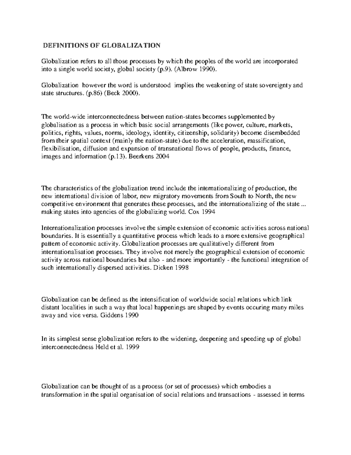 Global Business Notes - teaching material - DEFINITIONS OF ...