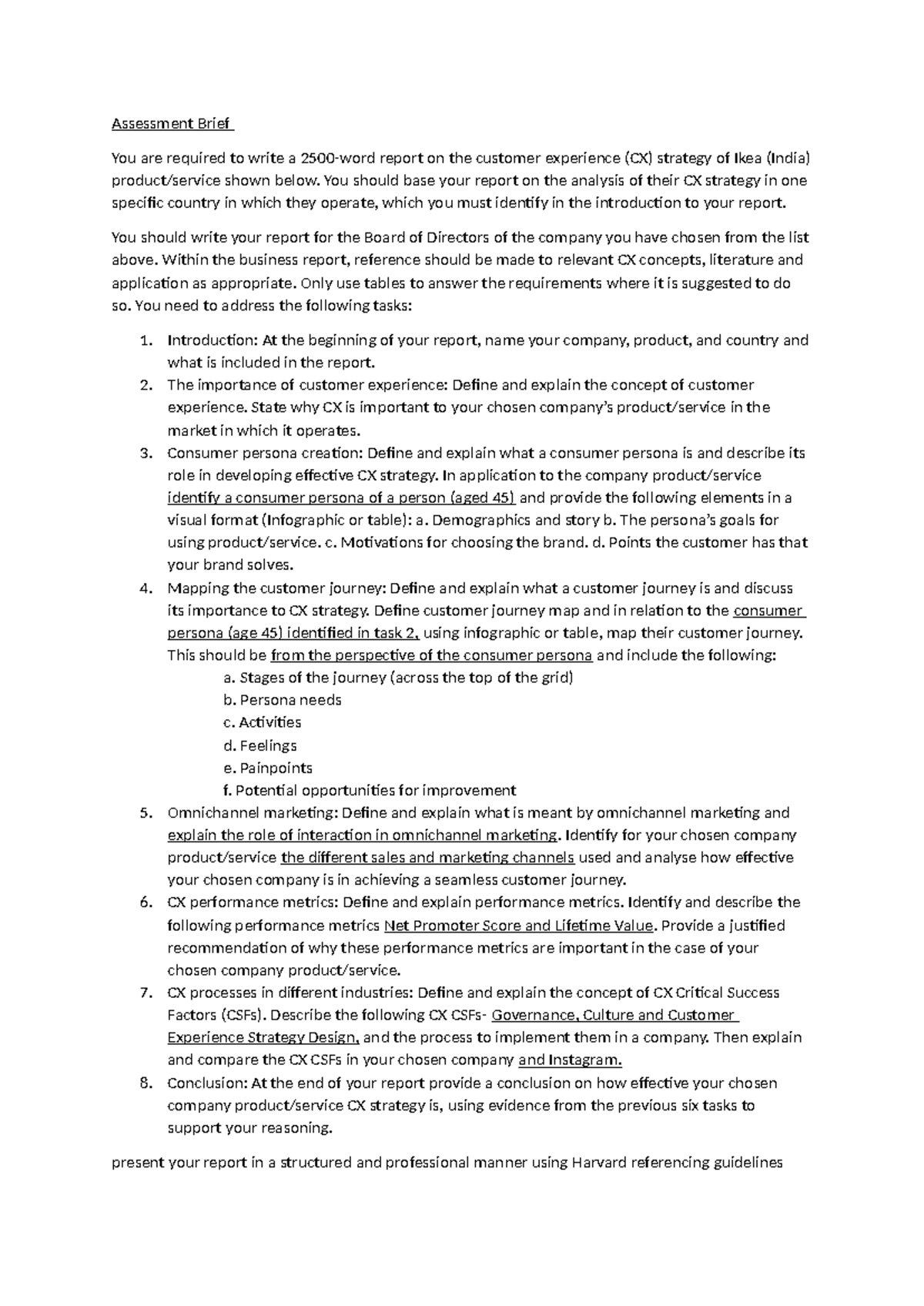 Rough Notes - Assessment Brief You are required to write a 2500-word ...