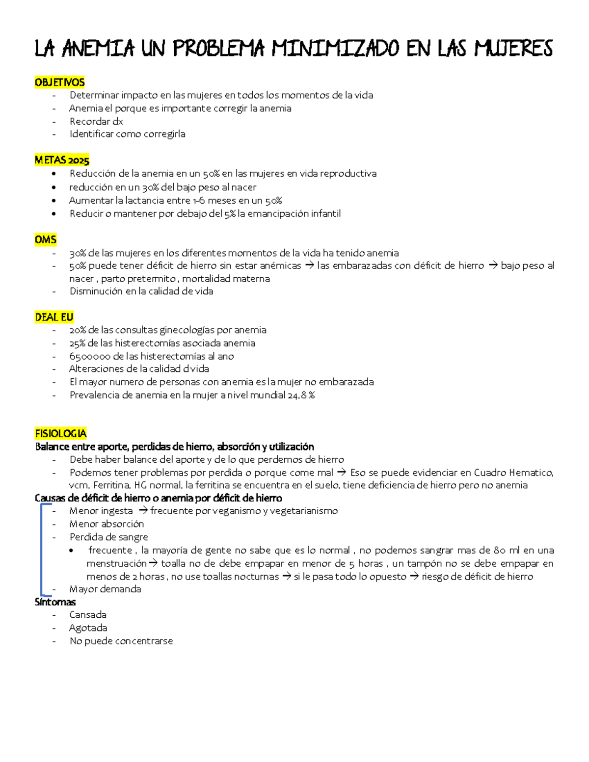 Anemia - Warning: TT: undefined function: 32 LA ANEMIA UN PROBLEMA MINIMIZADO EN LAS MUJERES ...