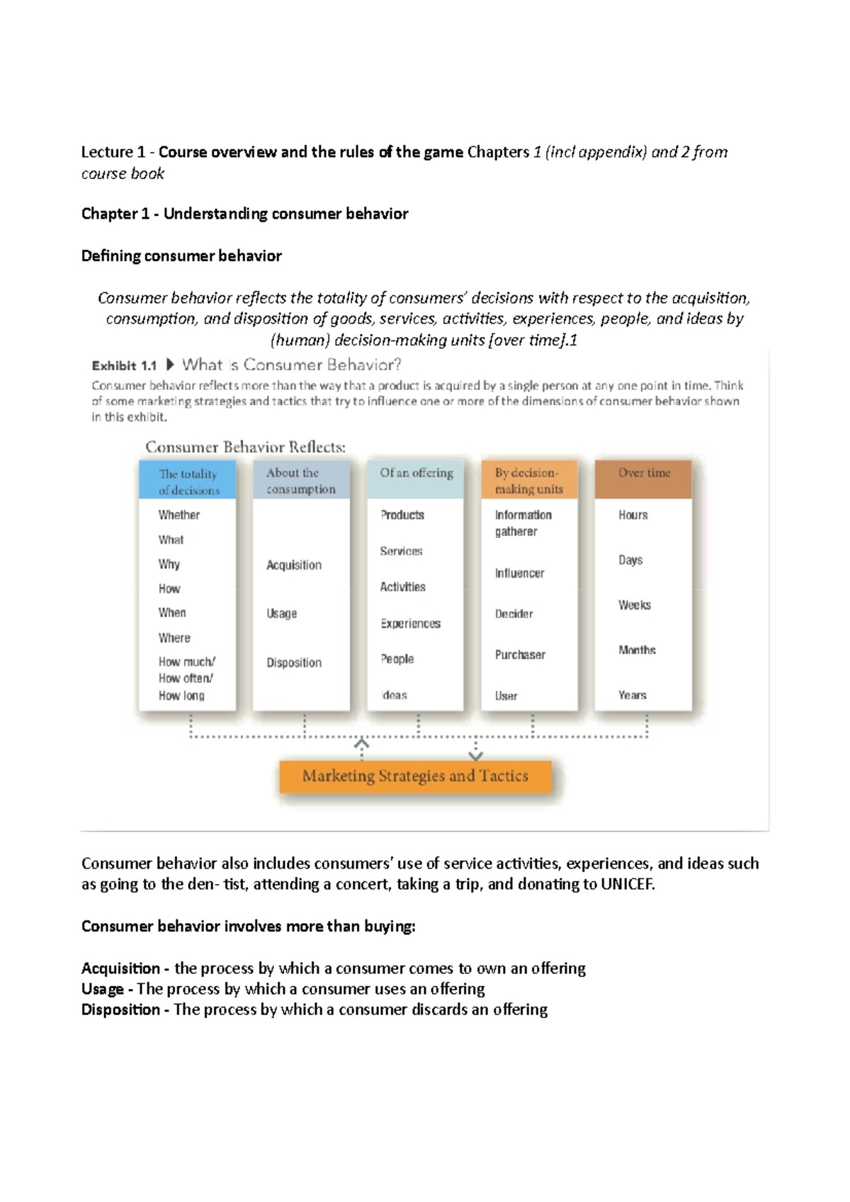 Lecture 1 - Course overview and the rules of the game Chapters 1 (incl ...
