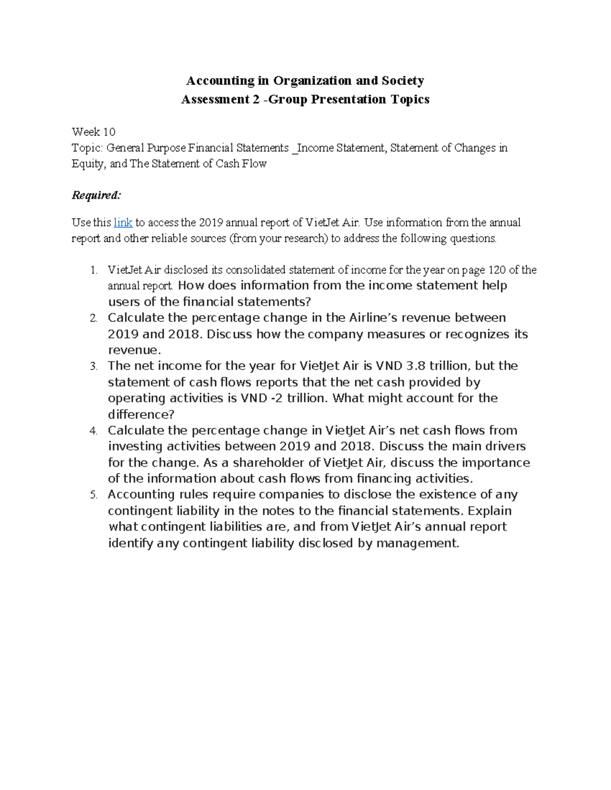 AOS Group Presentation Topic Week 10-2 - Accounting in Organization and ...