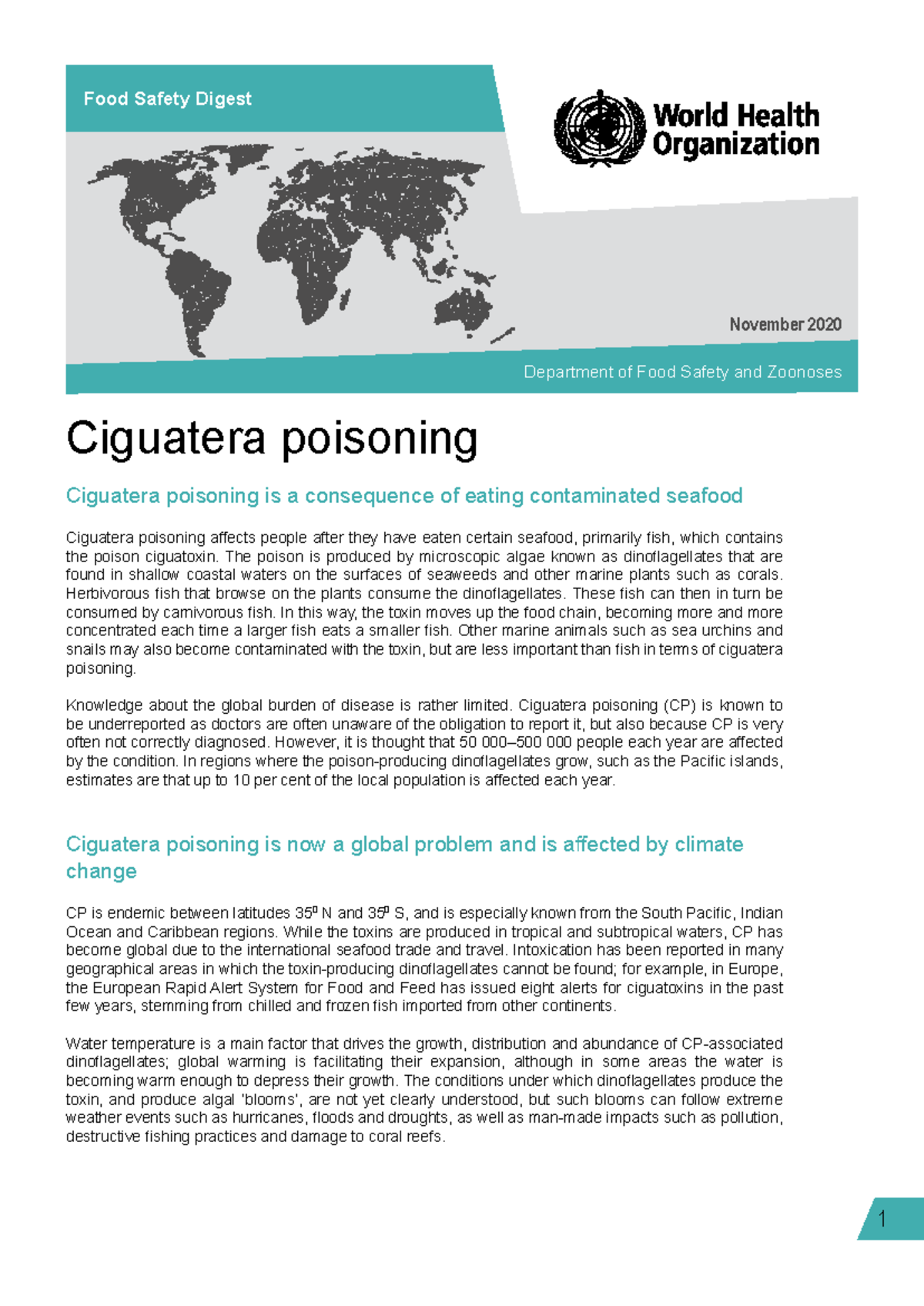 WHO-HEP-NFS-SSA-2022.1-eng - Food Safety Digest November 2020 Ciguatera ...