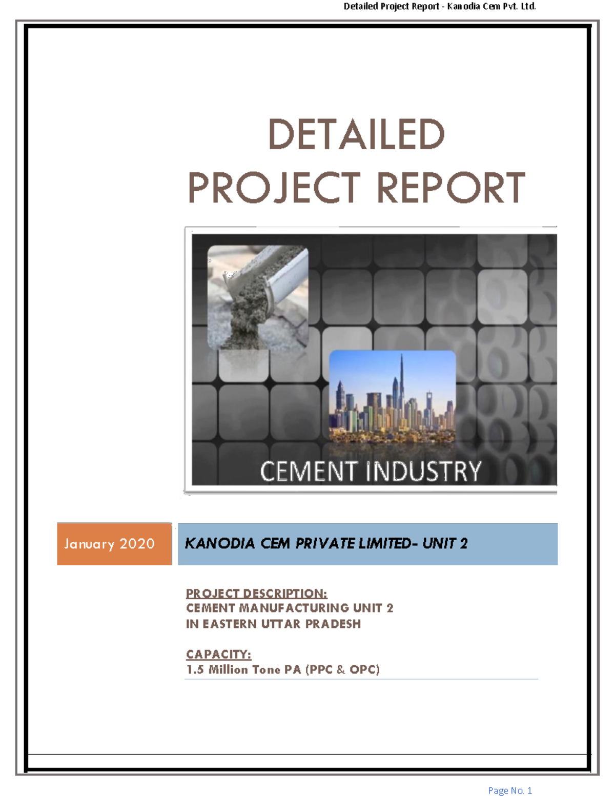 Project report 1 - Assisgment - DETAILED PROJECT REPORT January 2020 ...