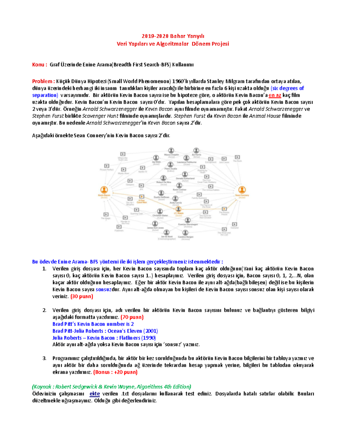 Semester Project Datastructuresandalgorithms 201 9 2020 Bahar Yarıyılı Veri Yapıları Ve