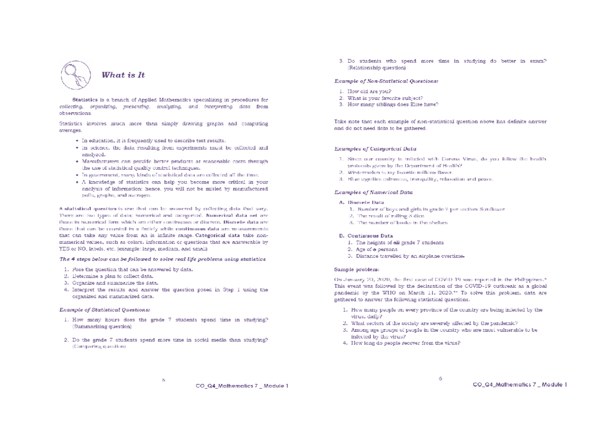 MATH MOD 1 - module - 3. Do students who spend more time in studying do ...