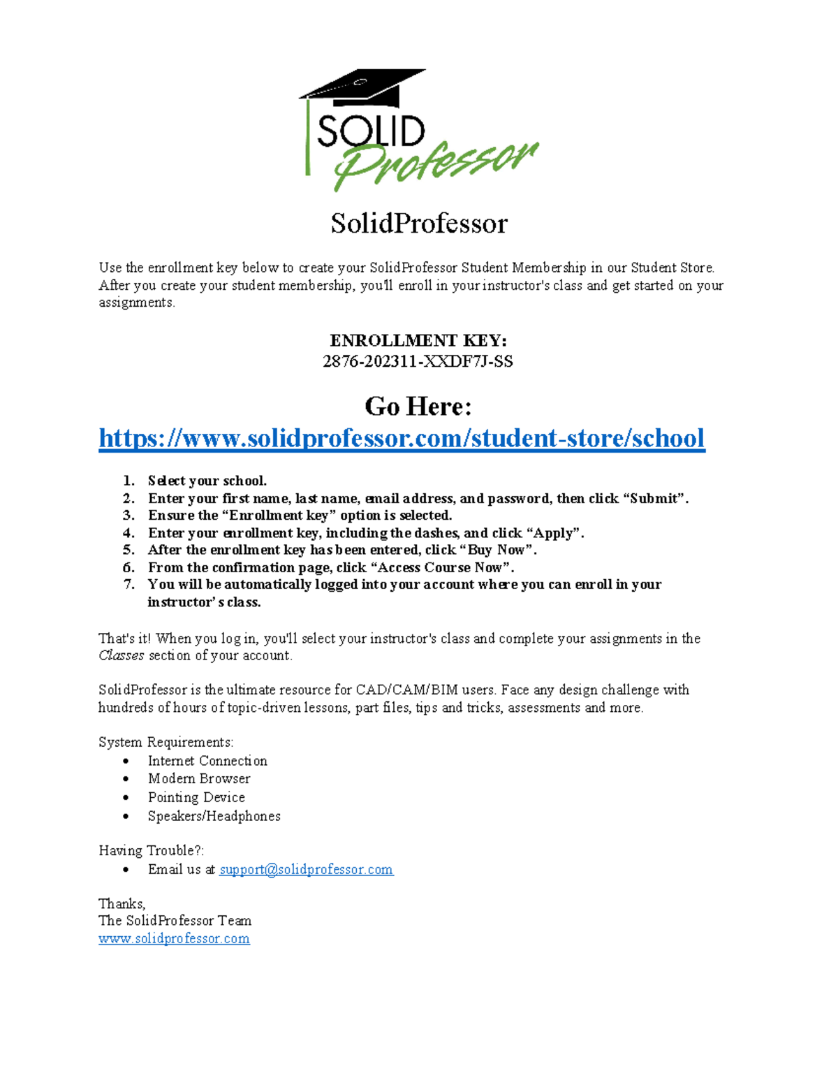 Mid Town High School EK 2023 150 1 - Use the enrollment key below to ...