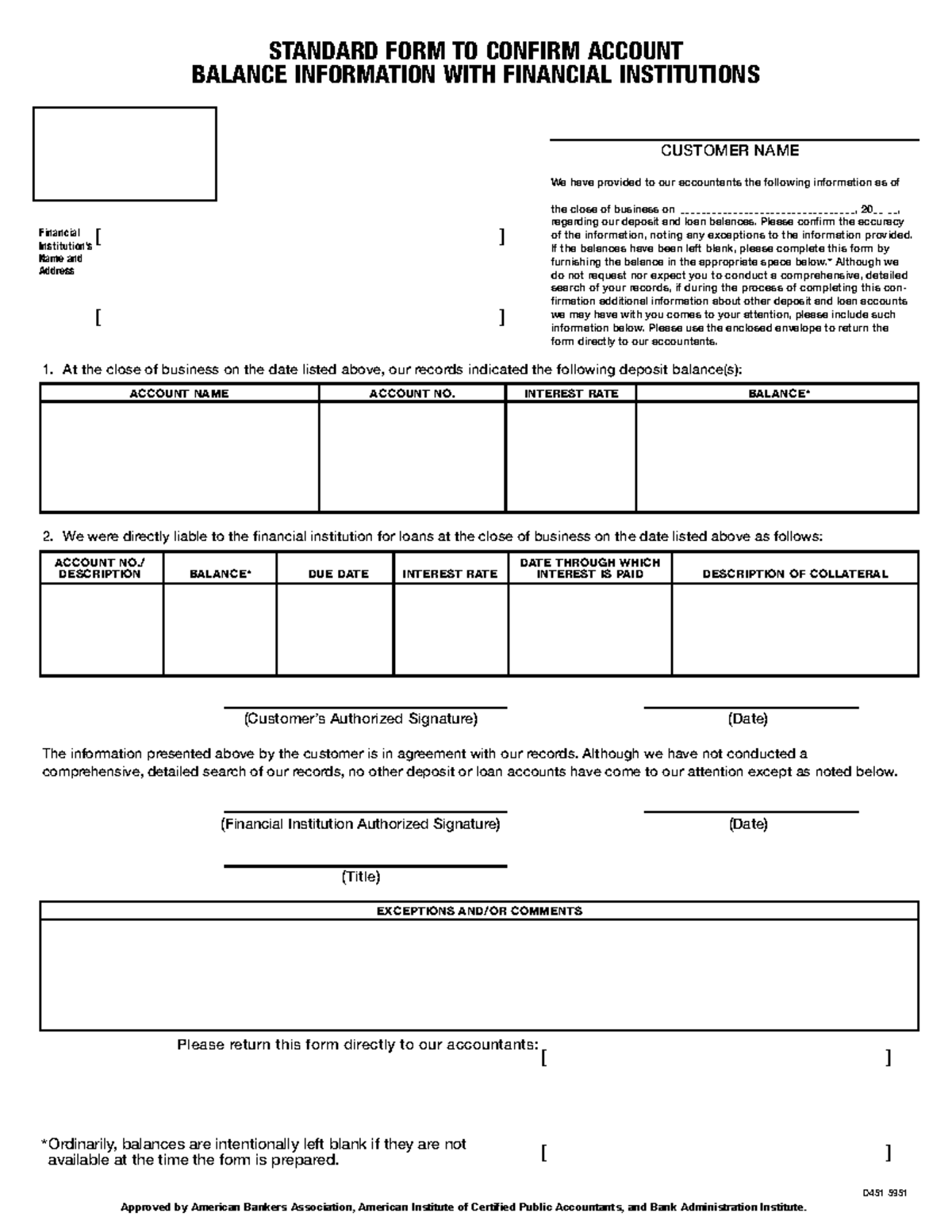Cash-bank-confirm - Cash-bank-confirmation-form-letter - 1. At the ...