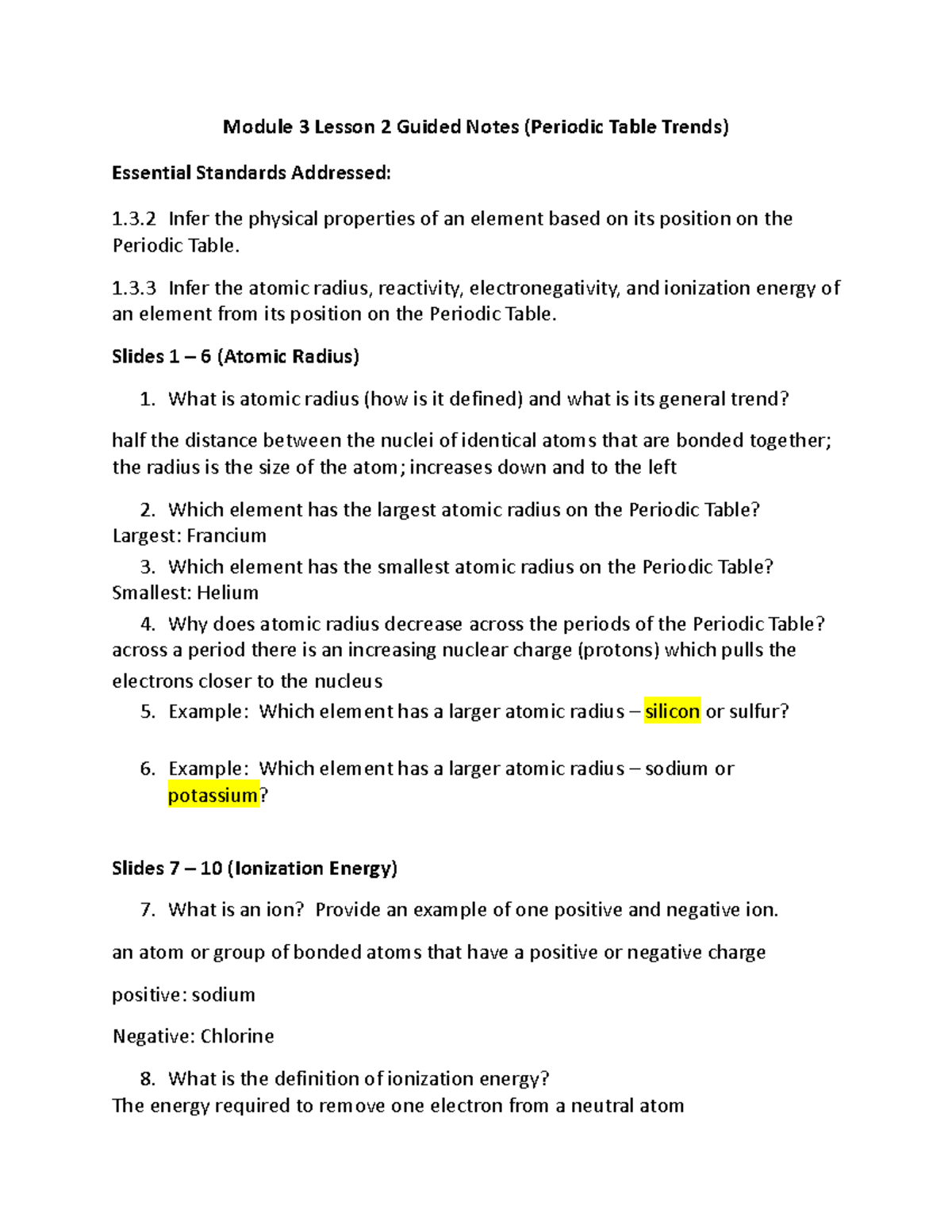 Module Three Lesson Two Guided Notes - Module 3 Lesson 2 Guided Notes ...
