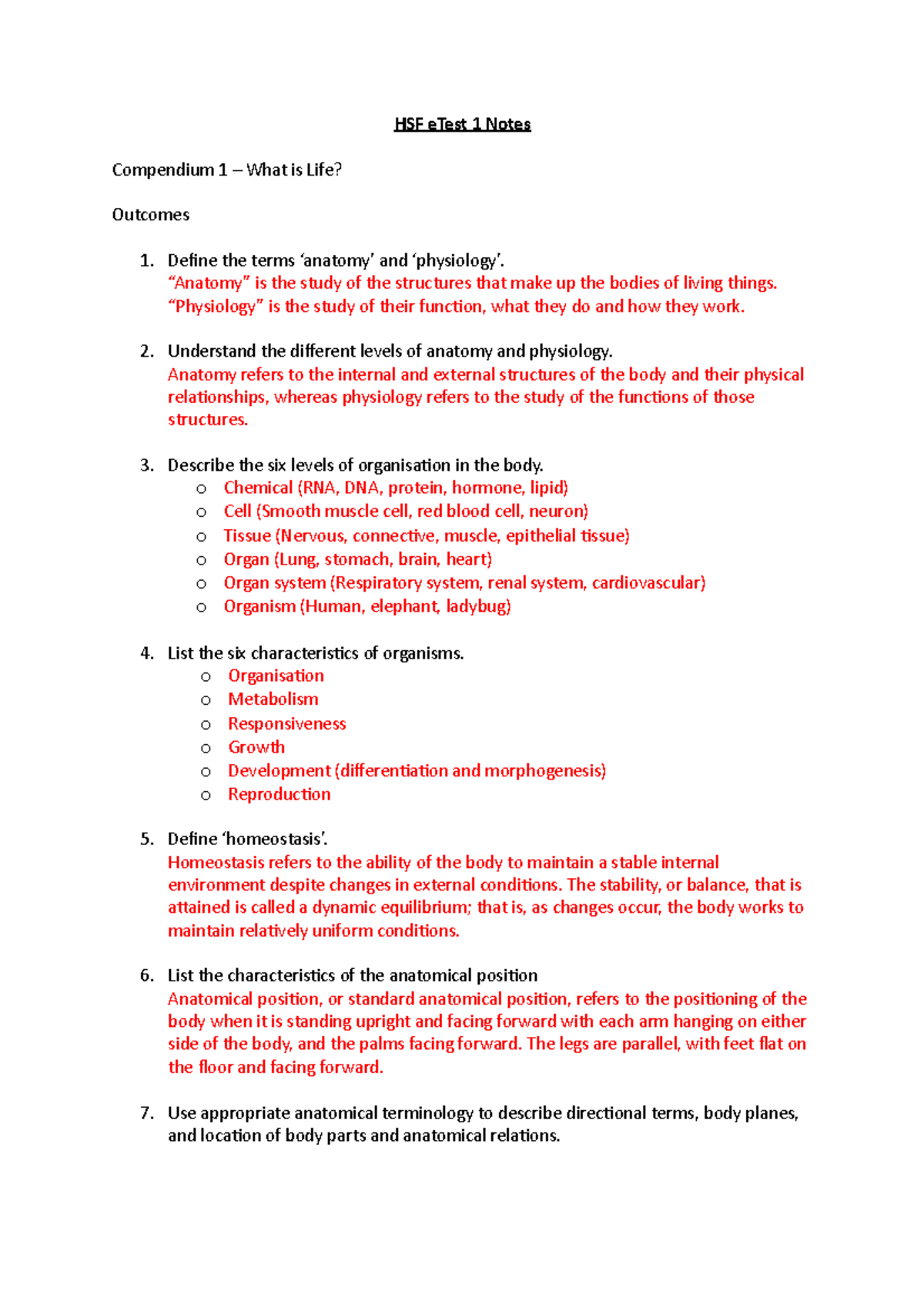 HSF e Test 1 Notes - etest 1 - HSF eTest 1 Notes Compendium 1 – What is ...