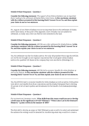 Jasmine Stagg HIS 200 Applied History Mod 7 shrt responses - Module 7 ...