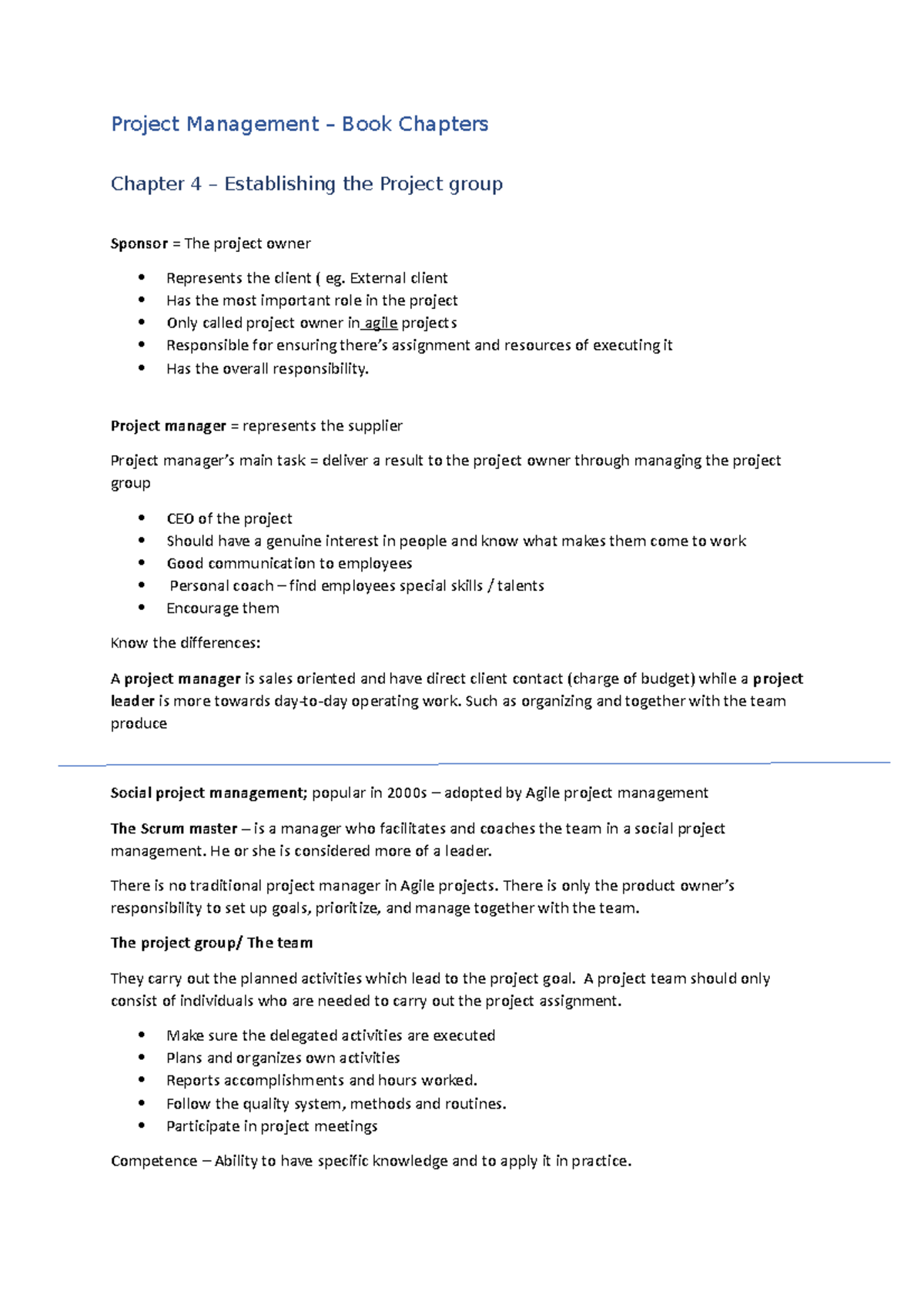 Project Management Book Chapter 4 - Project Management – Book Chapters ...