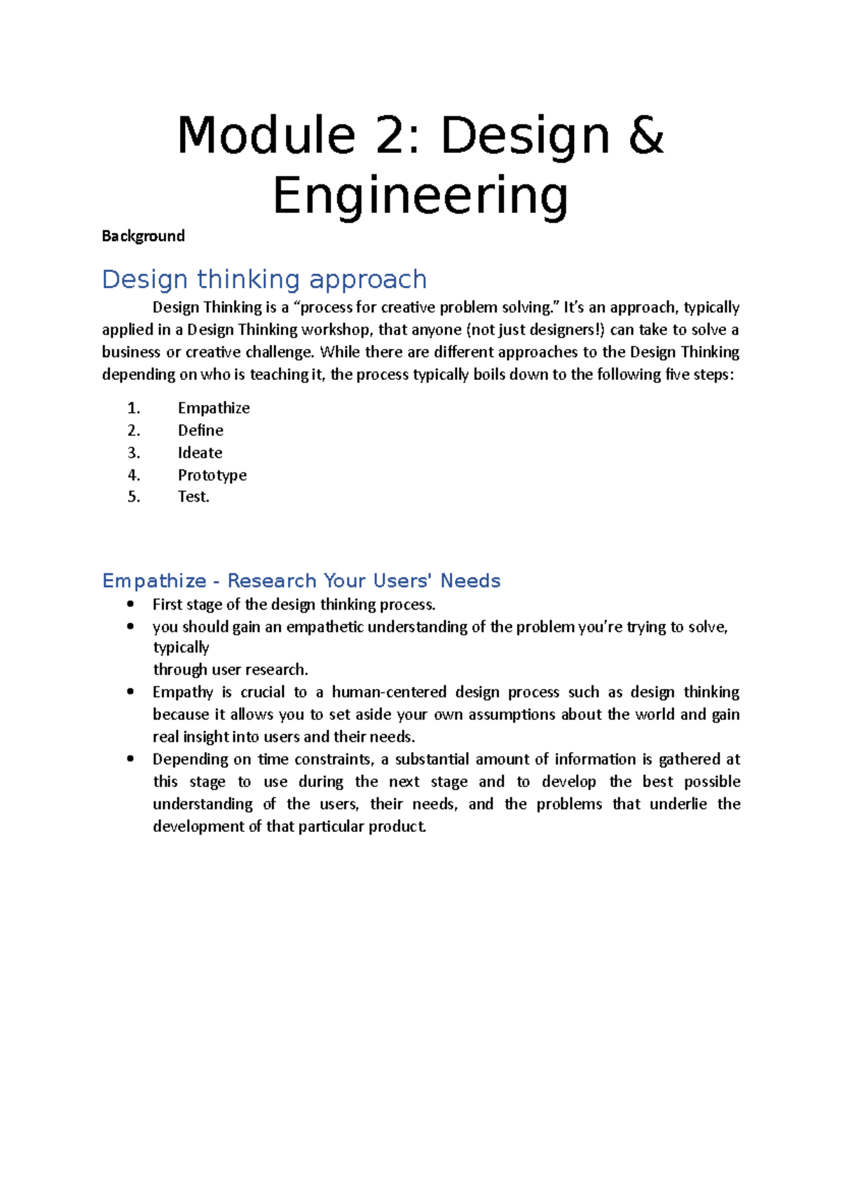 DESIGN AND ENGINEERING SUBJECT NOTES - Module 2: Design & Engineering ...