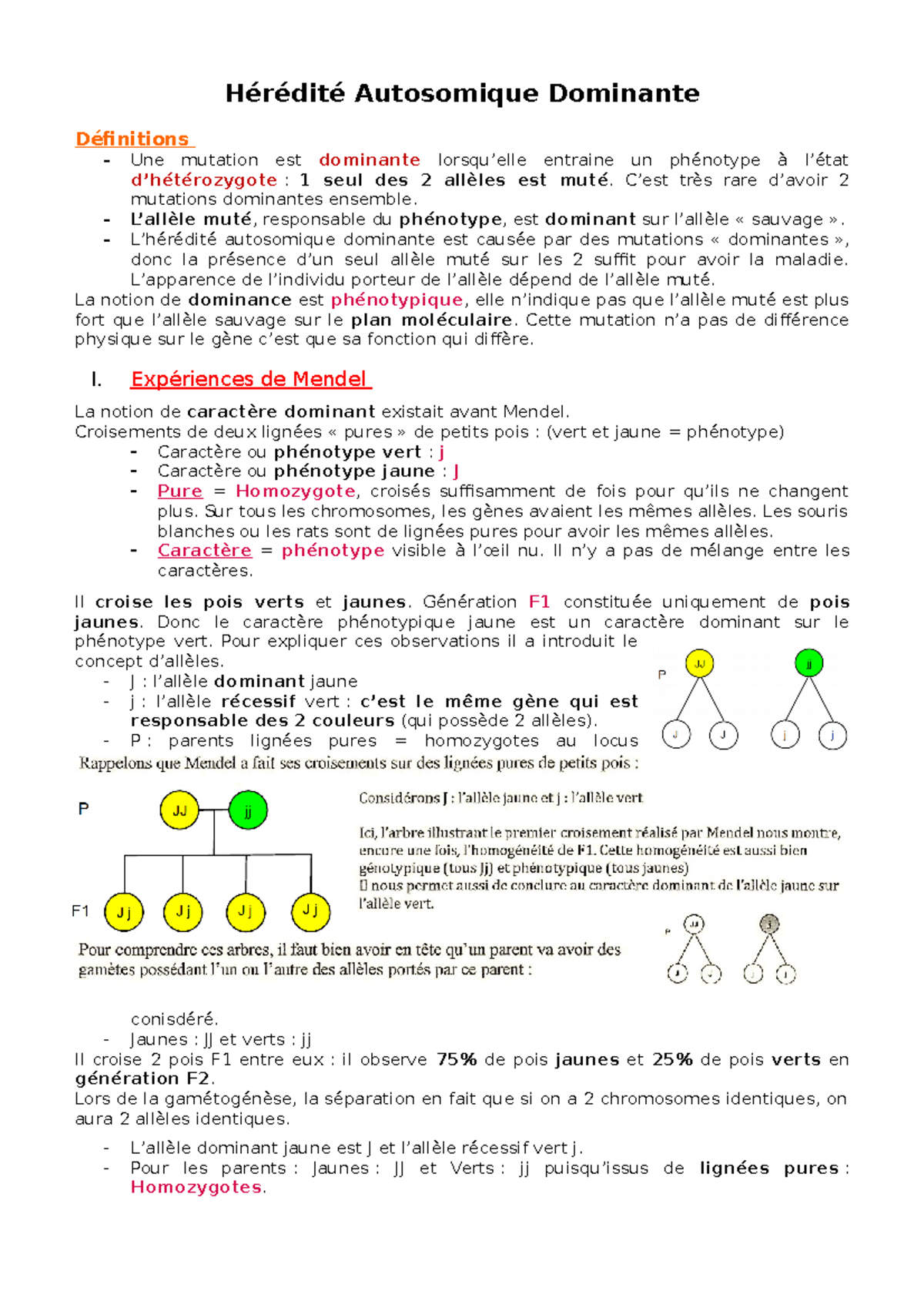 Hérédité Autosomique Dominante - Génétique - Hérédité Autosomique ...
