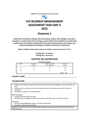 UNIT 3/4 Business Management Comprehensive Notes - GLOSSARY DEFINITIONS ...