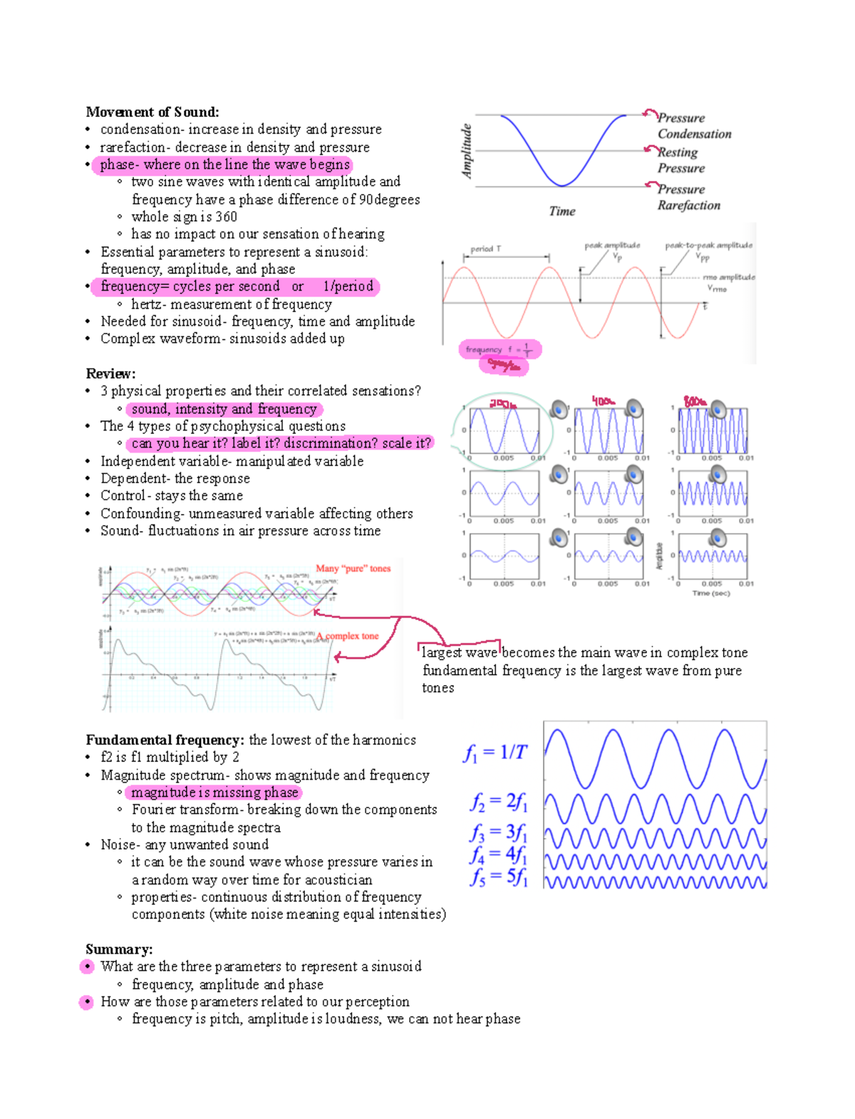 Lecture 2 - Movement of Sound: condensation- increase in density and ...
